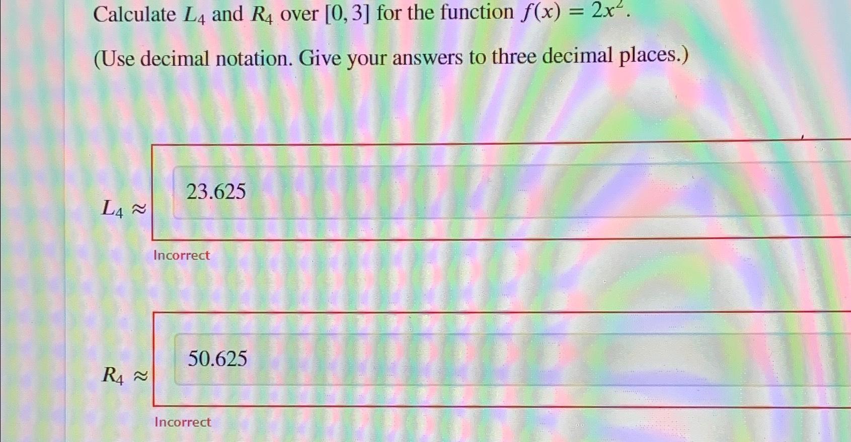 Solved Calculate L4 ﻿and R4 ﻿over 0,3 ﻿for the function | Chegg.com