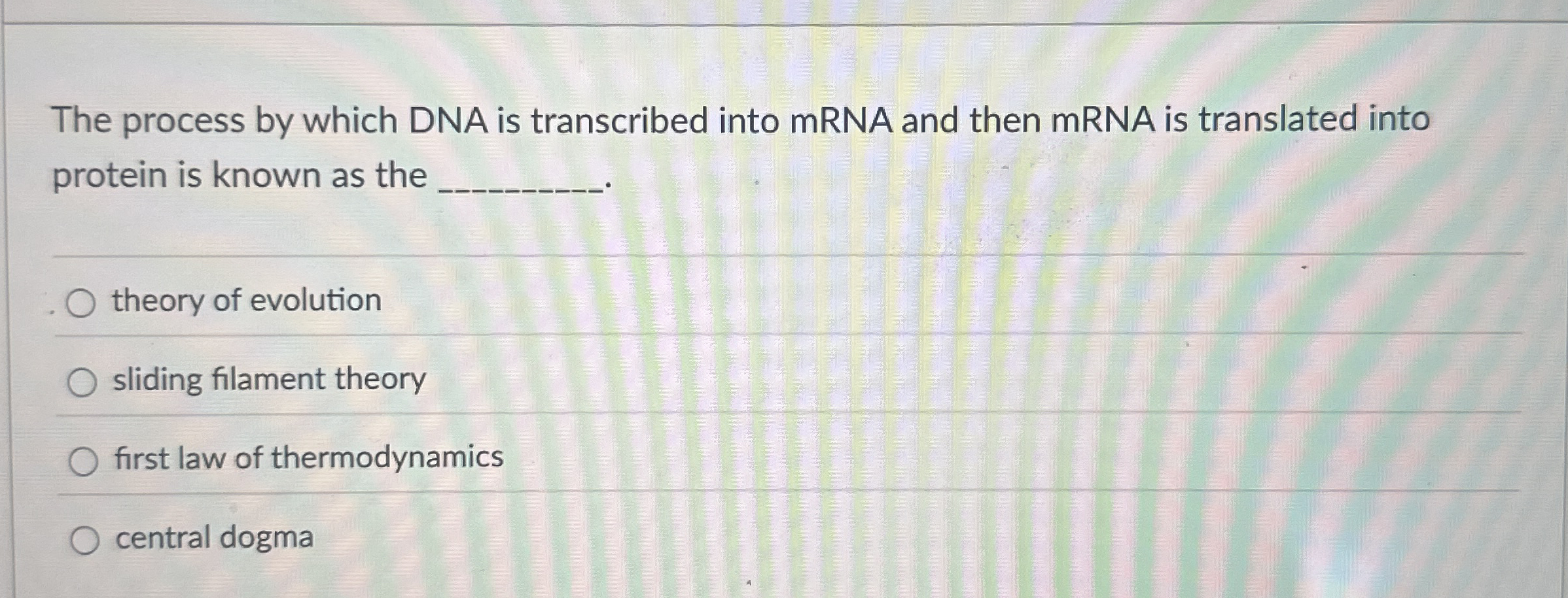 Solved The process by which DNA is transcribed into mRNA and | Chegg.com
