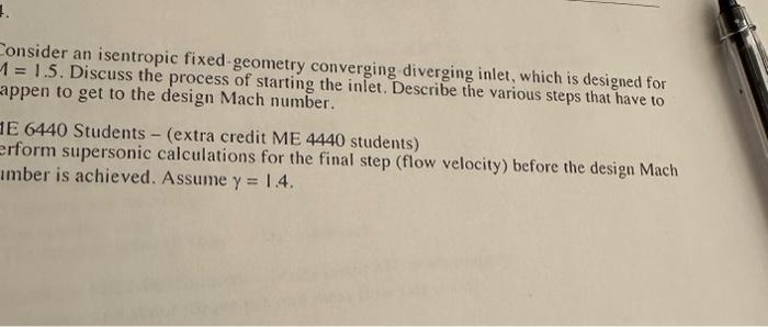 Solved Consider an isentropic fixed-geometry converging | Chegg.com