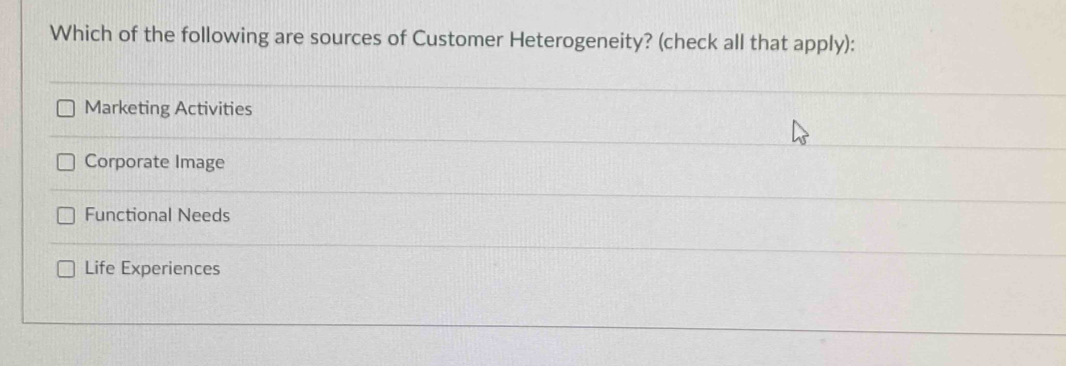 Solved Marketing ActivitiesCorporate ImageFunctional | Chegg.com