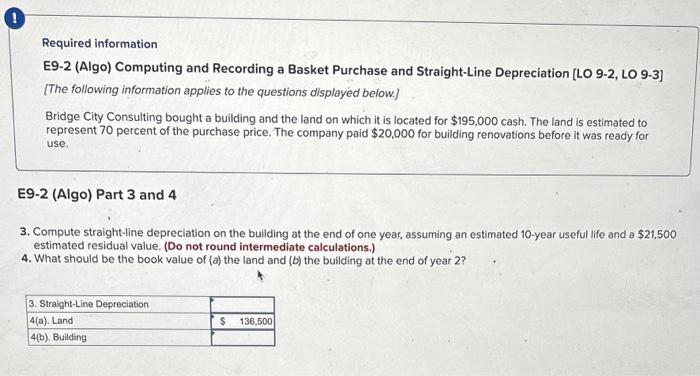 Solved Required information E9-2 (Algo) Computing and | Chegg.com