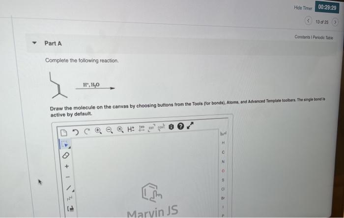 Solved Hide Timer 00:29:29 13 of 25) Constants Periodic | Chegg.com