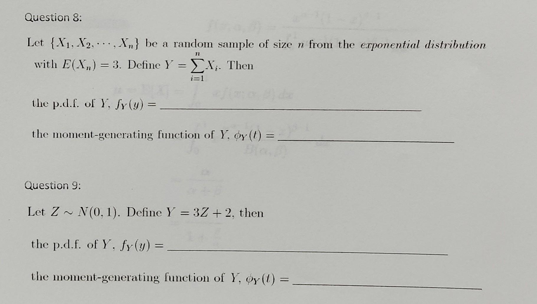 Solved Let {X1,X2,⋯,Xn} be a random sample of size n from | Chegg.com