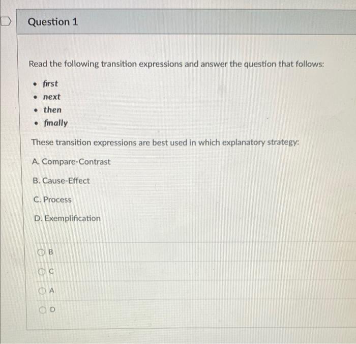 Solved Question 1 Read the following transition expressions | Chegg.com