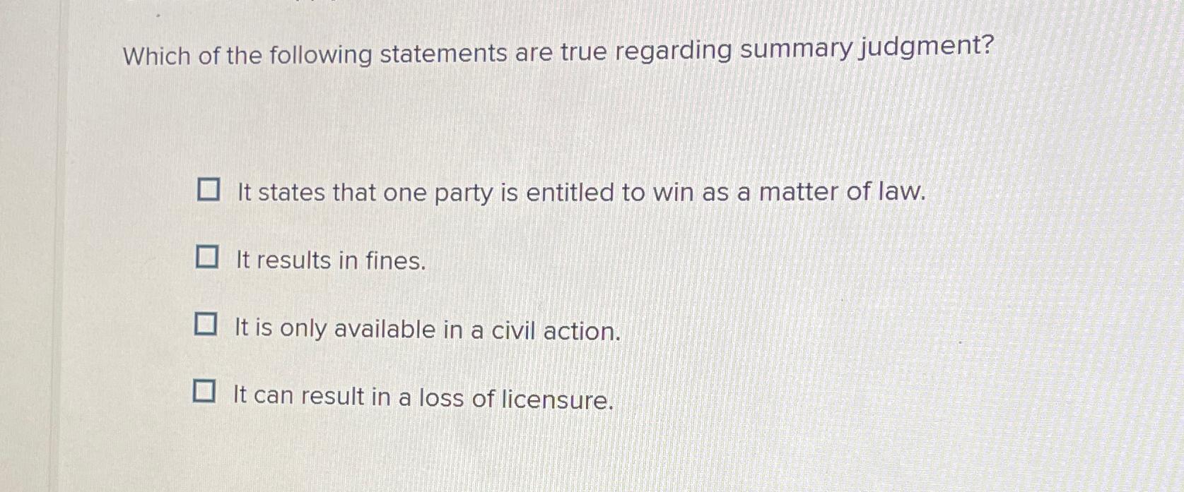 Solved Which of the following statements are true regarding | Chegg.com