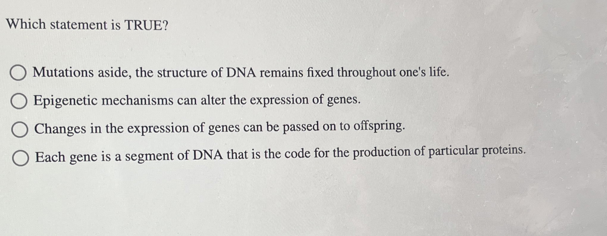 Solved Which statement is TRUE?Mutations aside, the | Chegg.com