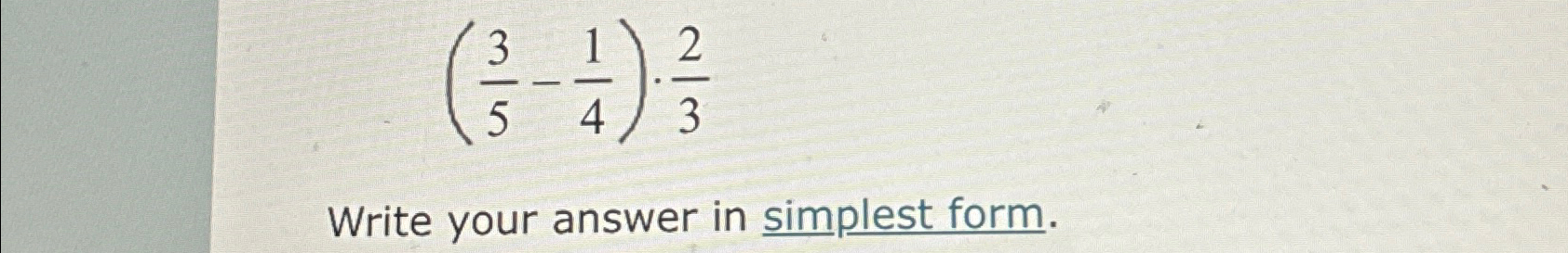 Solved (35-14)*23Write your answer in simplest form. | Chegg.com