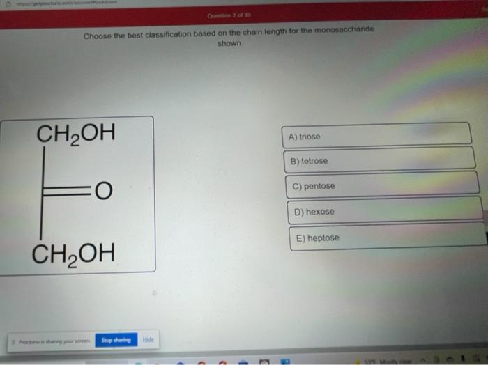 Solved Choose the best classification based on the chain | Chegg.com