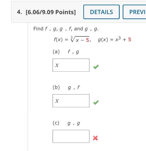 Solved Find two functions f and g such that (f∘g)(x)=y. | Chegg.com