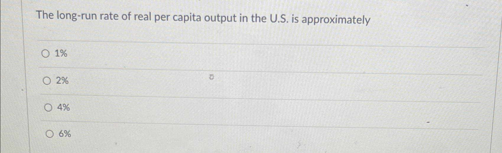 Solved The long-run rate of real per capita output in the | Chegg.com