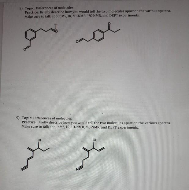 Solved Topic: Differences of molecules Practice: Briefly | Chegg.com