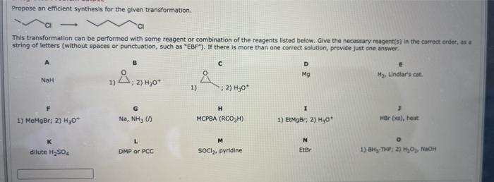 Solved Propose an efficient synthesis for the given | Chegg.com