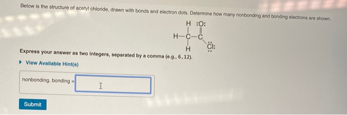 Solved Below is the structure of acetyl chloride, drawn with | Chegg.com
