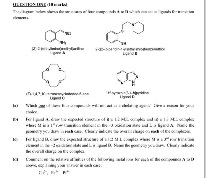 Solved QUESTION ONE ( 10 marks) The diagram below shows the | Chegg.com