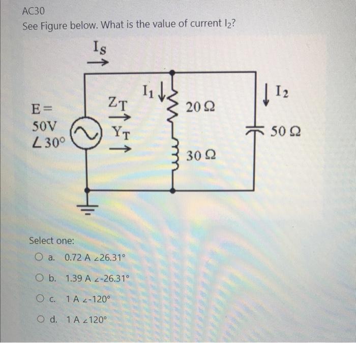 Solved See Figure below. What is the value of current I2 ? | Chegg.com