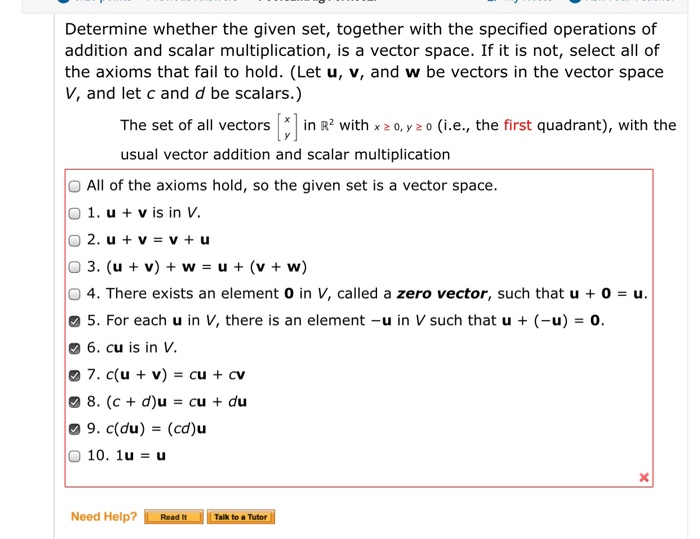 Solved Determine whether the given set, together with the | Chegg.com