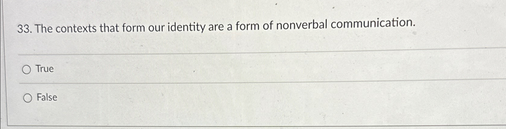 Solved The contexts that form our identity are a form of | Chegg.com
