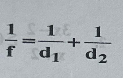 Solved 1f=1d1+1d2 solve for f | Chegg.com