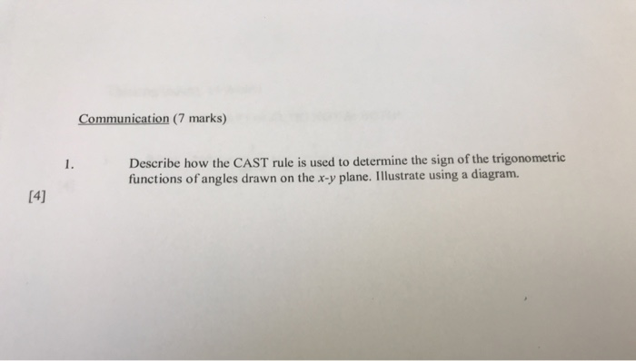 Solved Communication (7 marks) 1. Describe how the CAST rule | Chegg.com