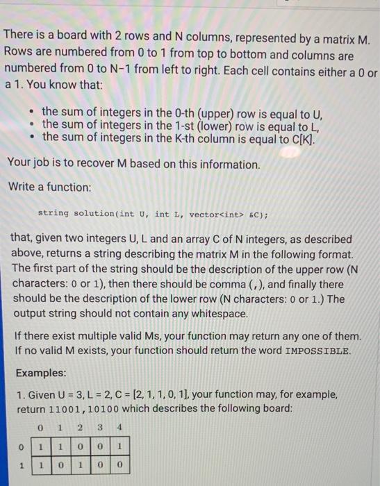 Solved There is a board with 2 rows and N columns, | Chegg.com