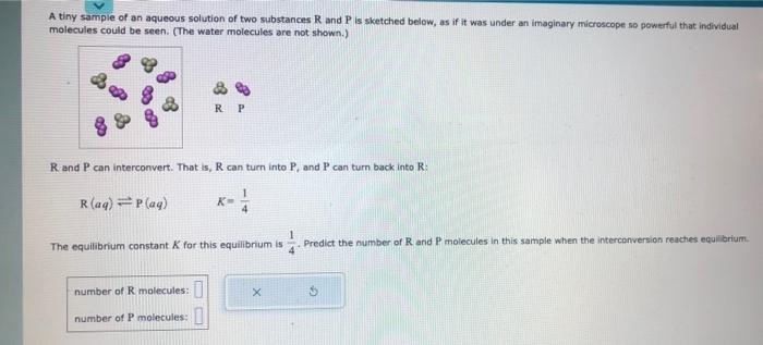 Solved A tiny sample of an aqueous solution of two | Chegg.com