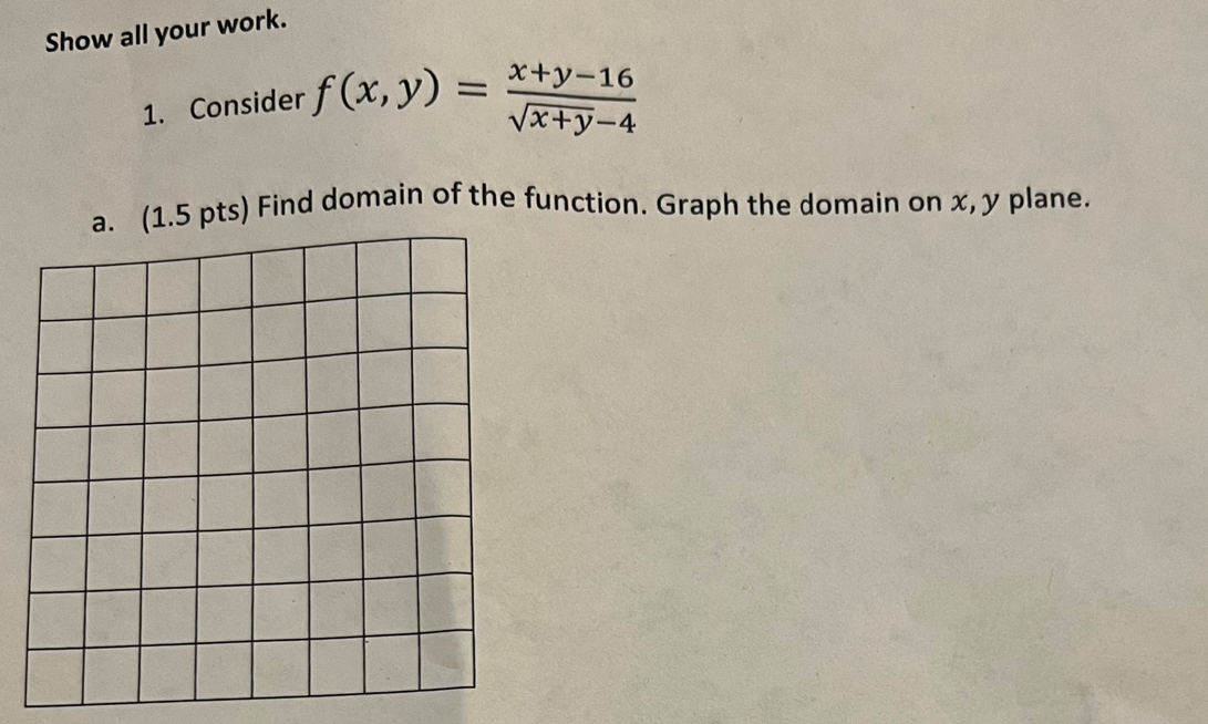 Solved Show all your work.Consider | Chegg.com