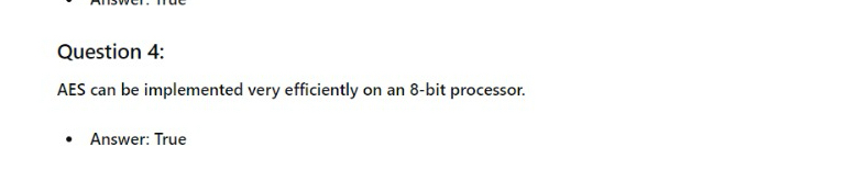 Solved Question 4:AES can be implemented very efficiently on | Chegg.com