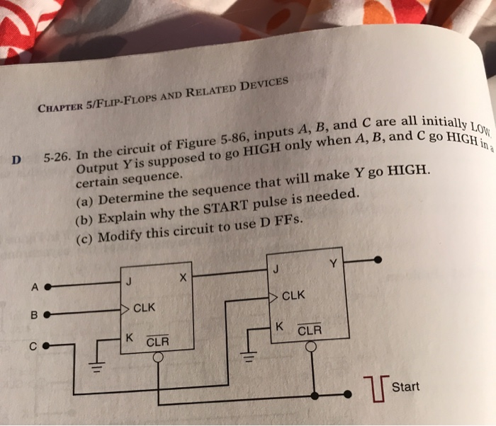 Solved inputs A,B and C are all initially LOW. Output Y is | Chegg.com