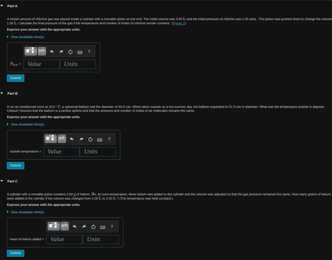 Solved Part A 1.00L. ﻿Calculate the final pressure of the | Chegg.com