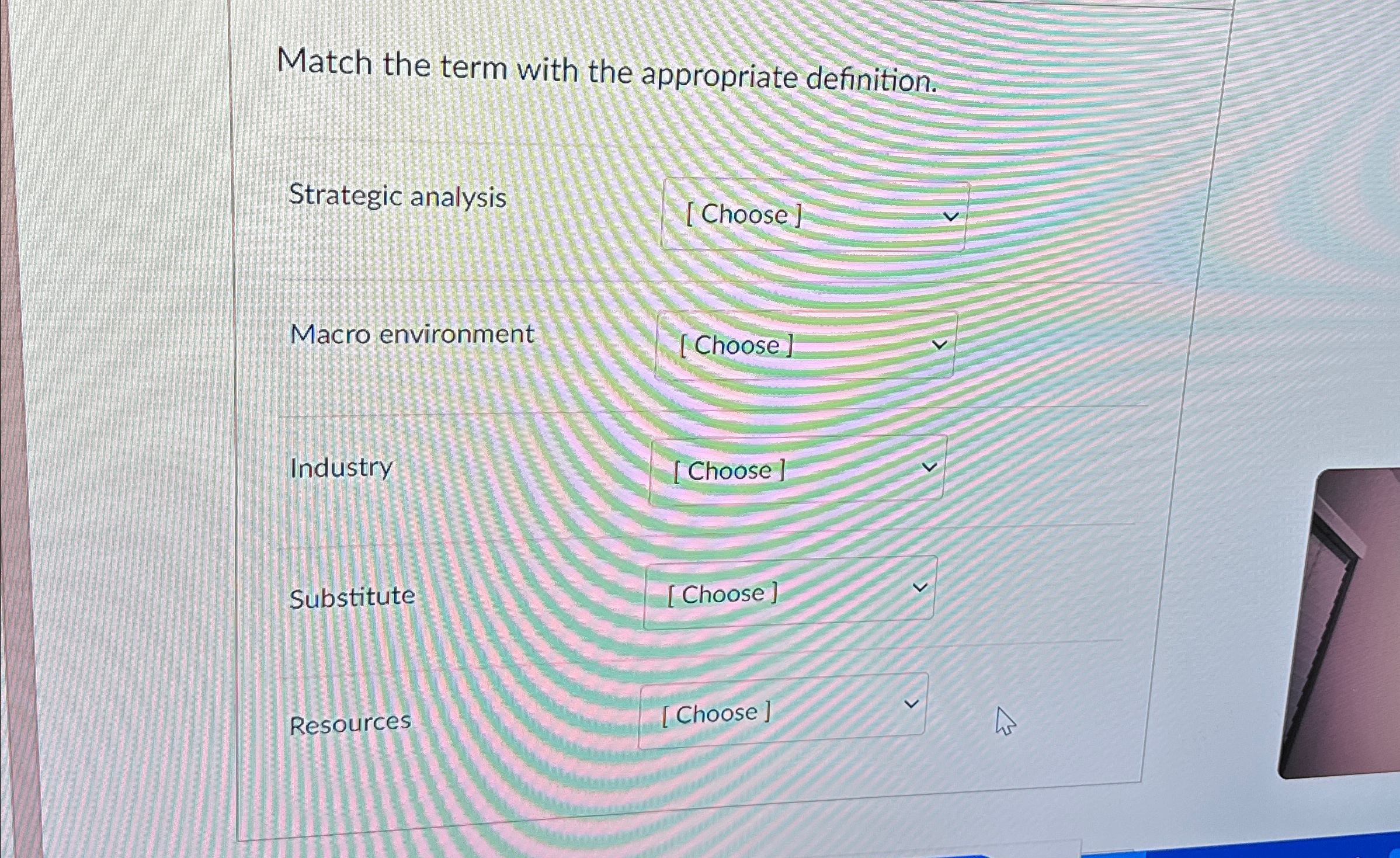 Solved Match the term with the appropriate | Chegg.com