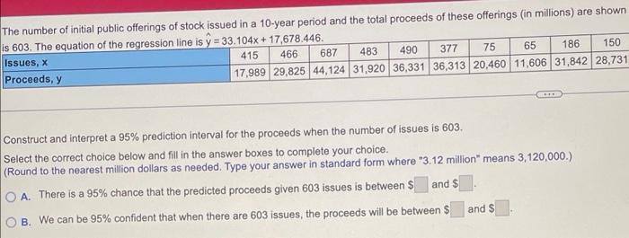 Solved construct and interpret a 95% prediction interval for | Chegg.com