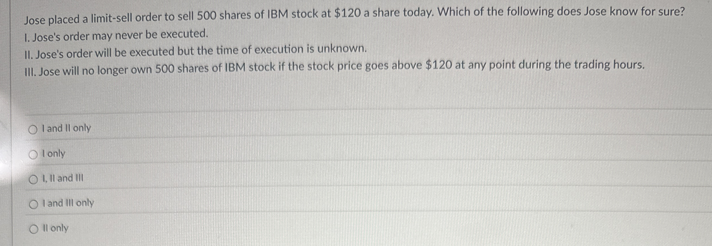 Solved Jose placed a limit-sell order to sell 500 ﻿shares of | Chegg.com