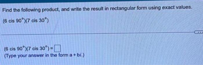 Solved Find the following product, and write the result in | Chegg.com
