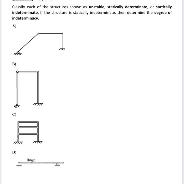 Solved Classify each of the structures shown as unstable, | Chegg.com
