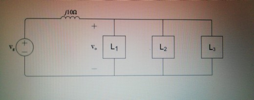 Solved The three loads in the circuit given below are | Chegg.com