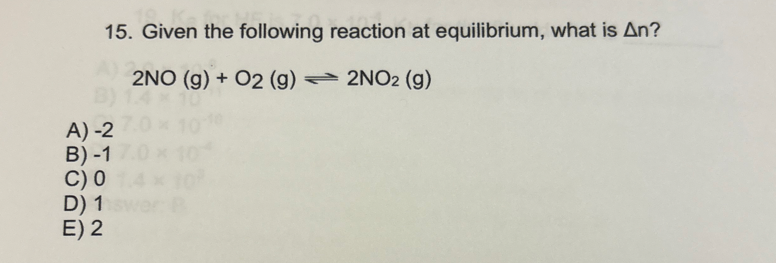 Solved Given the following reaction at equilibrium, what is | Chegg.com