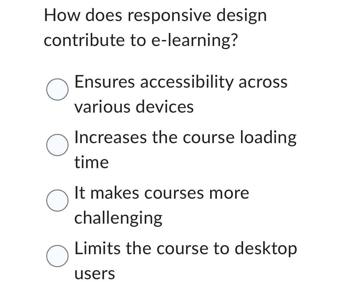 Solved How does responsive design contribute to | Chegg.com