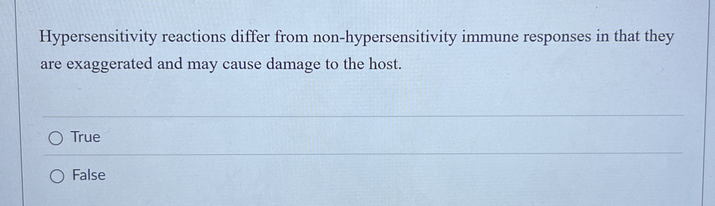 Solved Hypersensitivity Reactions Differ From