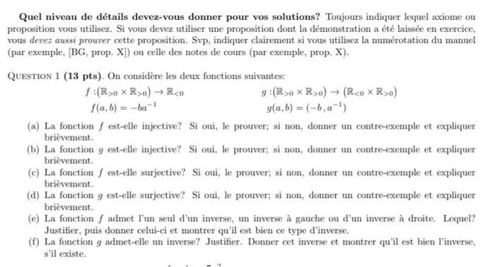 Solved Quel niveau de détails devez-vous donner pour vos | Chegg.com