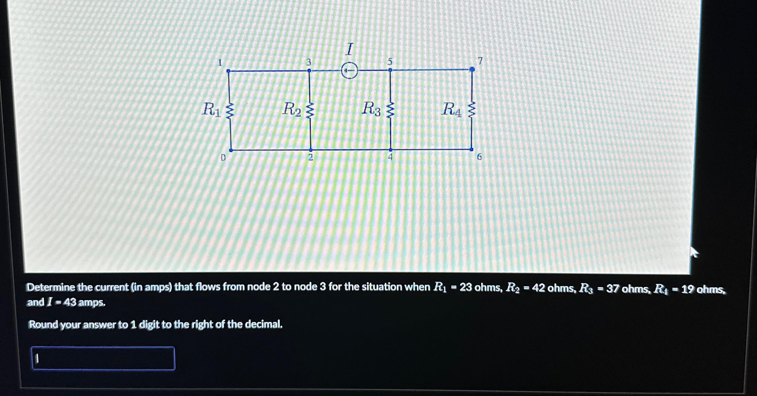 Solved Determine the current (in amps) ﻿that flows from node | Chegg.com