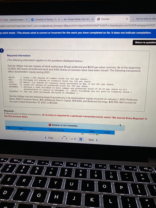Solved X Minbox.abdulahnalgatta X University of Tampa-PX so | Chegg.com