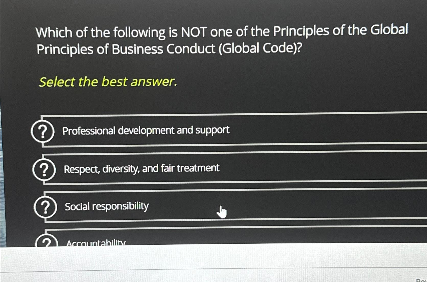 Solved Which of the following is NOT one of the Principles | Chegg.com