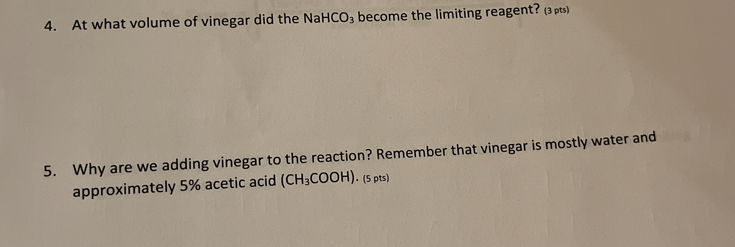 High Quality SOLUTION At what volume of vinegar did the NaHCO3 ﻿become the | Chegg.com