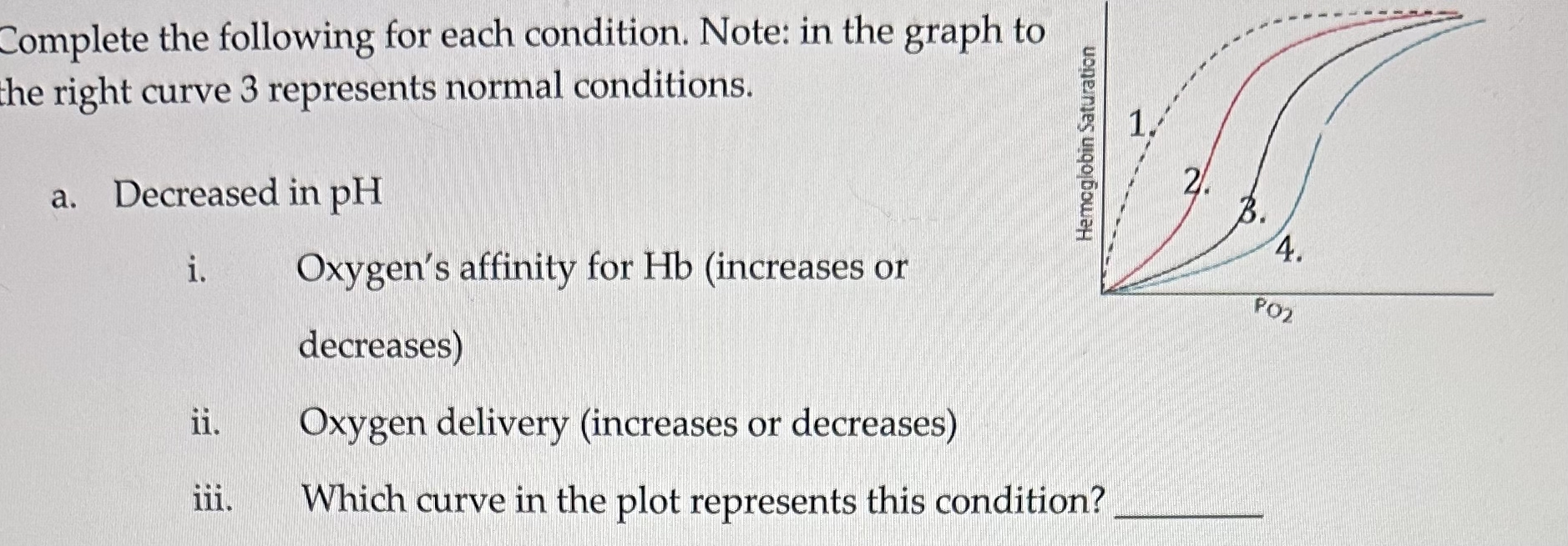 Solved Complete the following for each condition. Note: in | Chegg.com