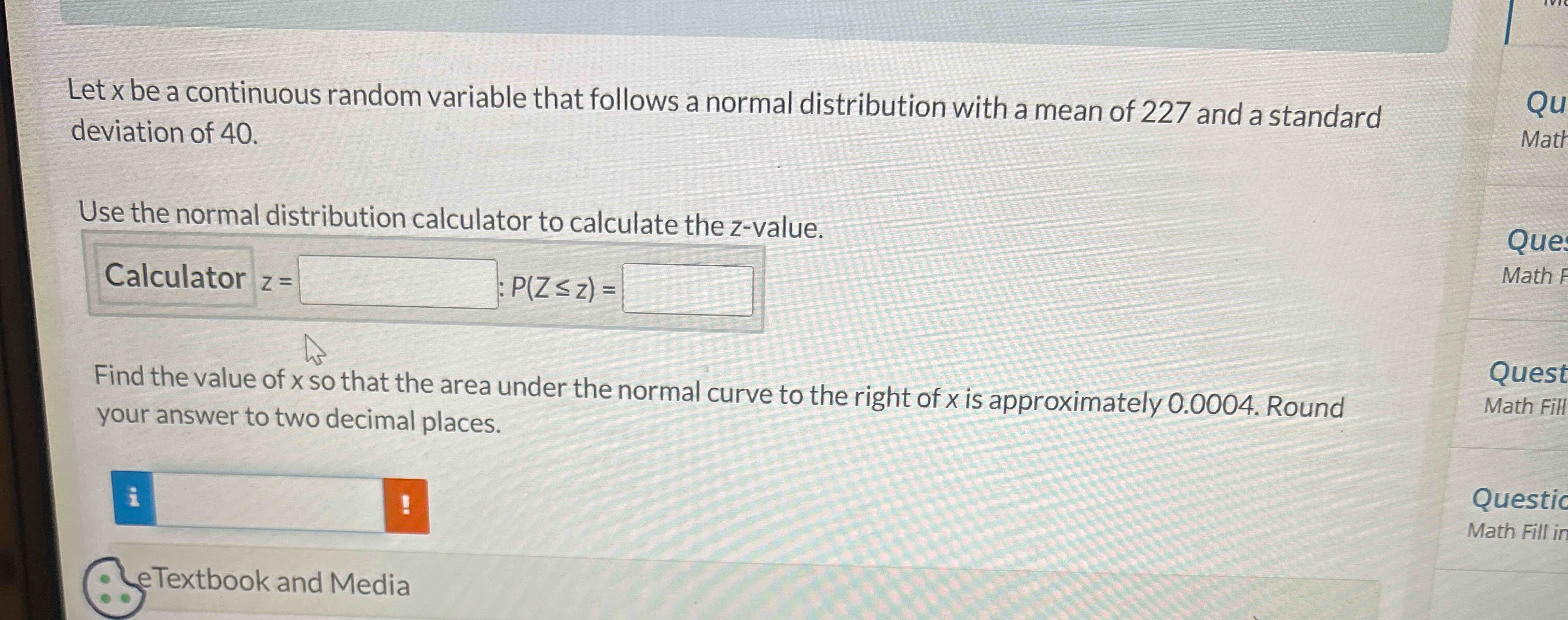[Solved]: Let ( x ) be a continuous random variable that