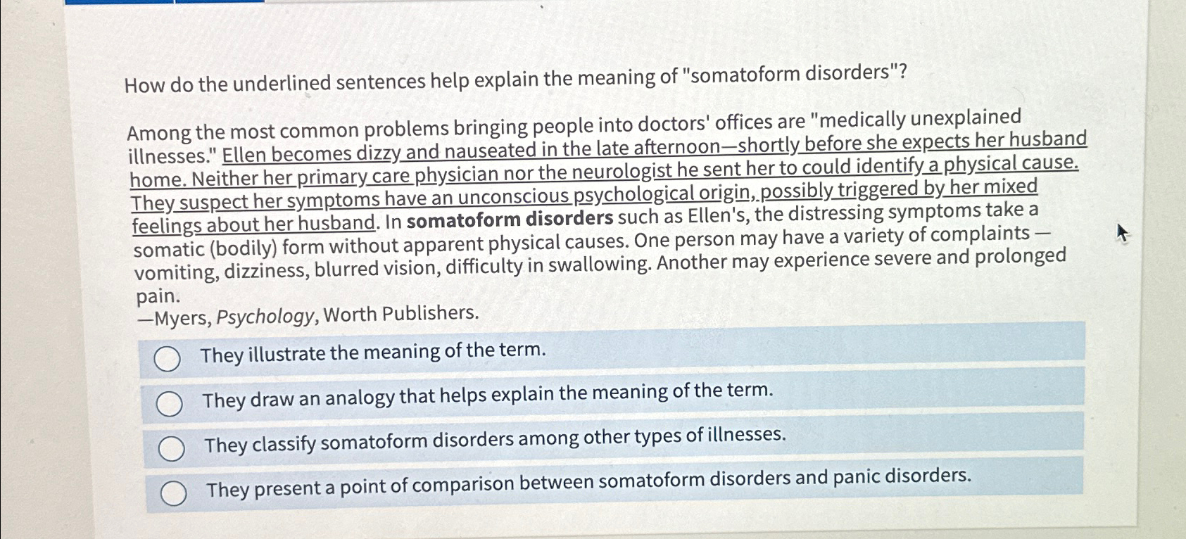 Solved How do the underlined sentences help explain the | Chegg.com