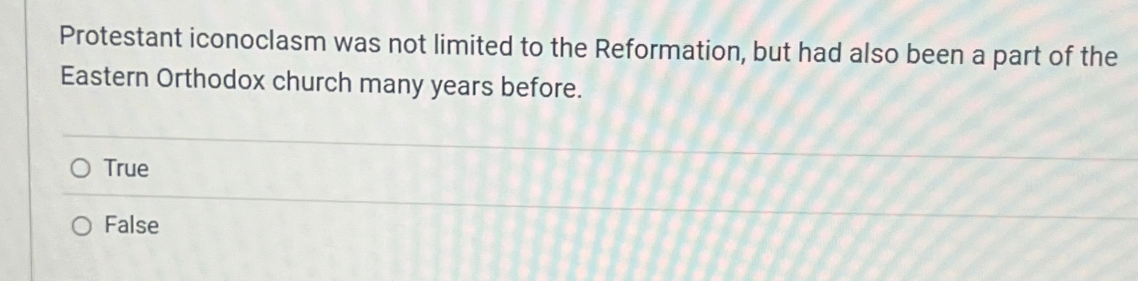 Solved Protestant iconoclasm was not limited to the | Chegg.com