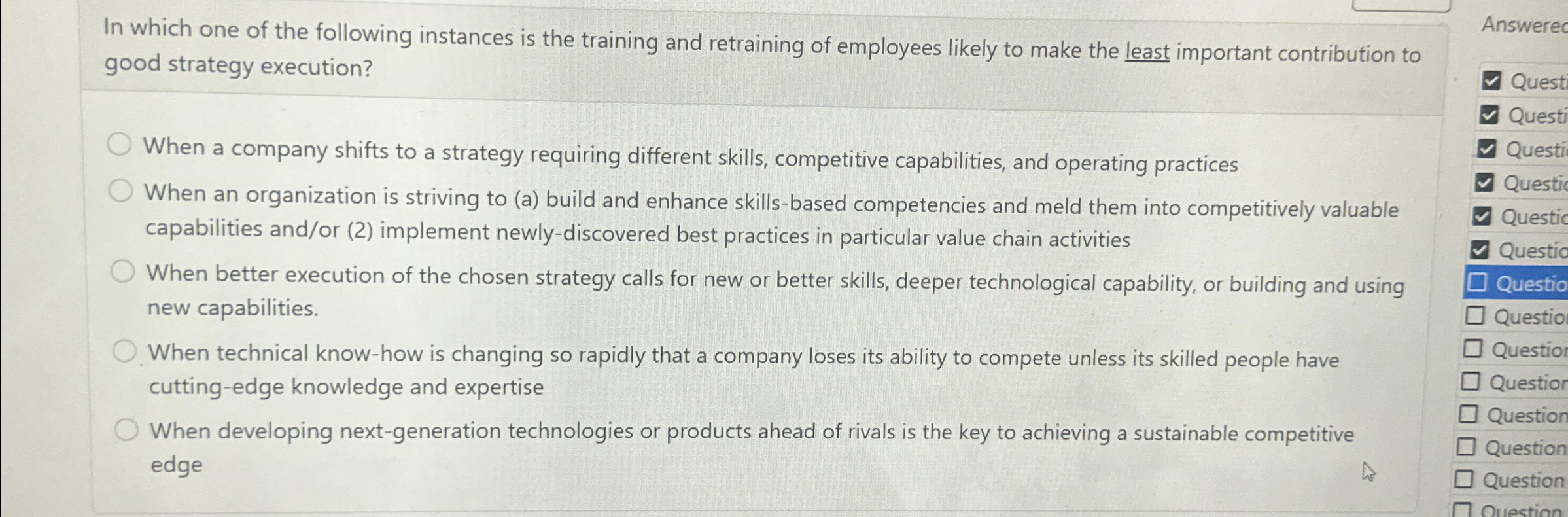 Solved In which one of the following instances is the | Chegg.com