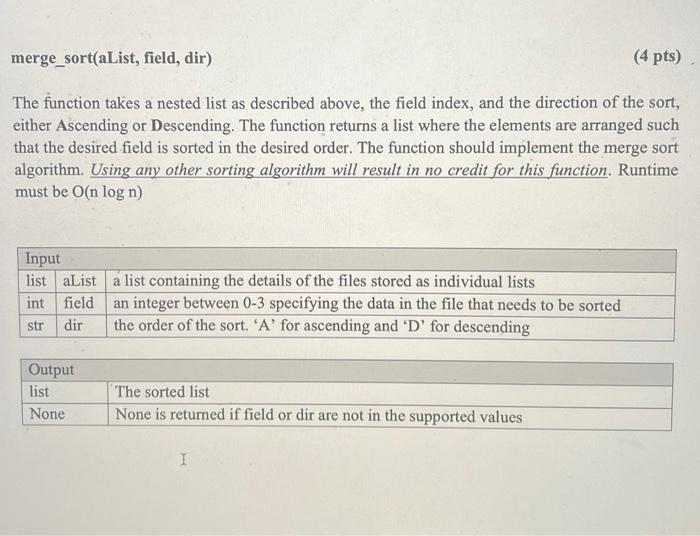 Solved The function takes a nested list as described above, | Chegg.com