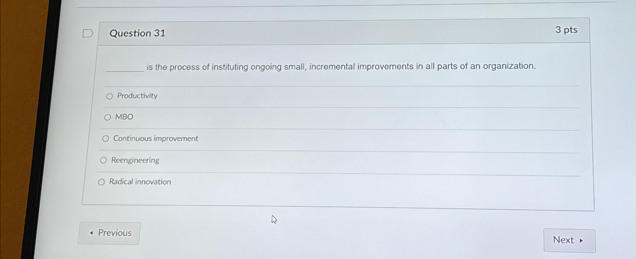 Solved Question 313 ﻿ptsis the process of instituting | Chegg.com